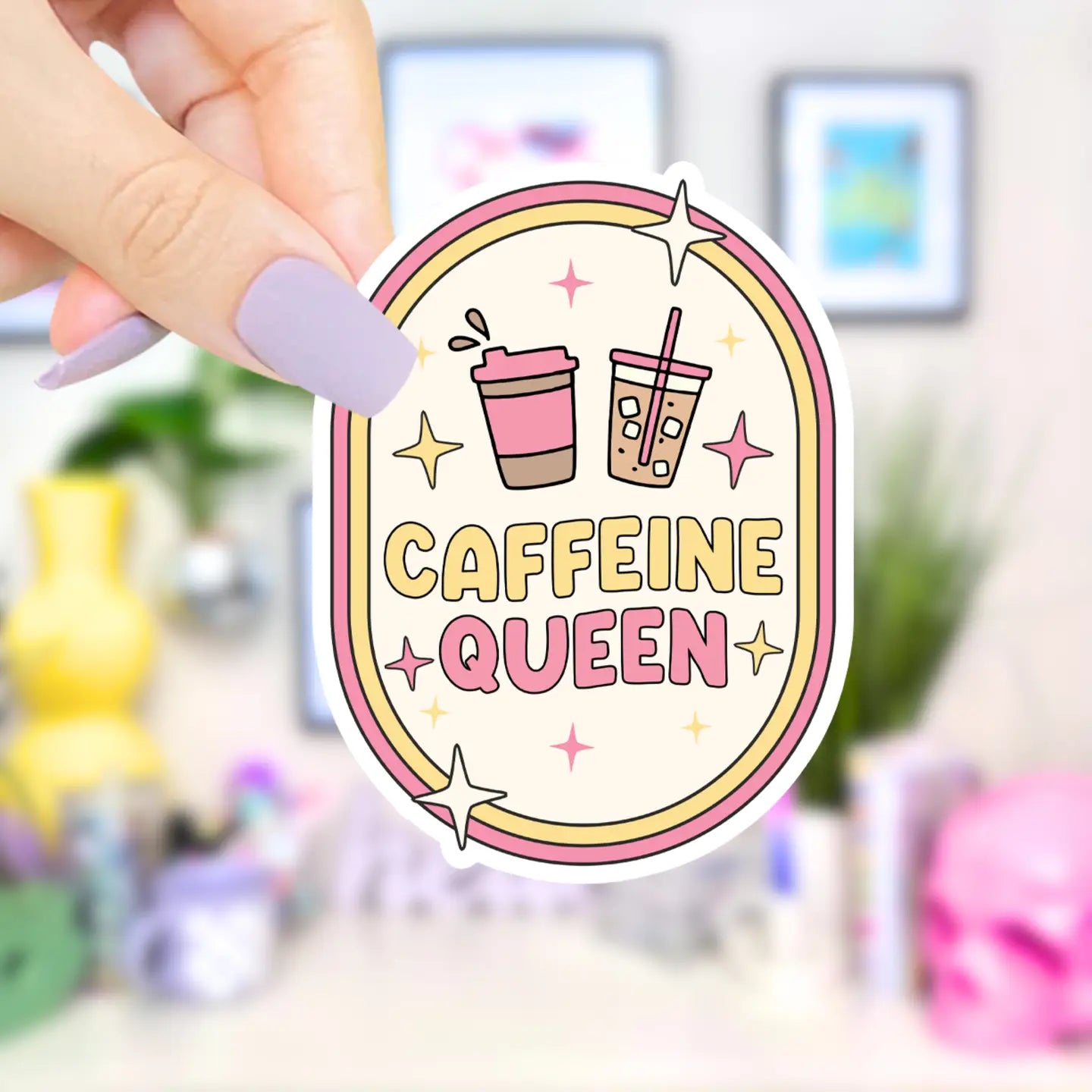Caffeine Queen / sticker – Wildflower Fiction